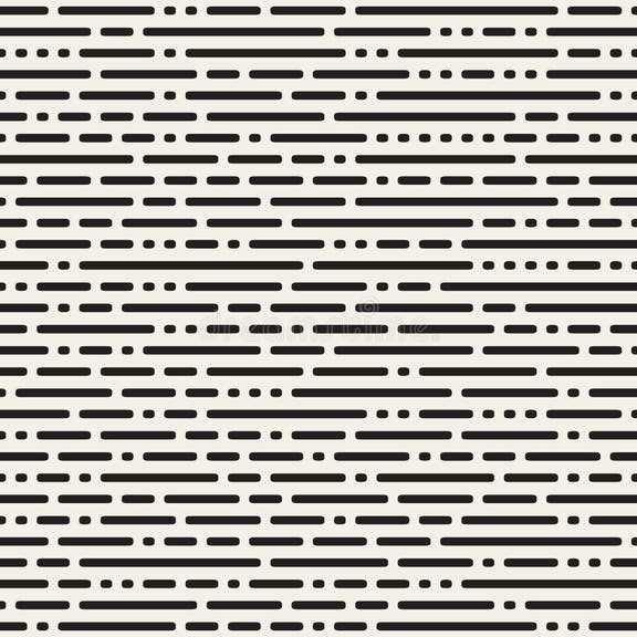 Vector Seamless Black and White Irregular Rounded Dash Lines Pattern ...