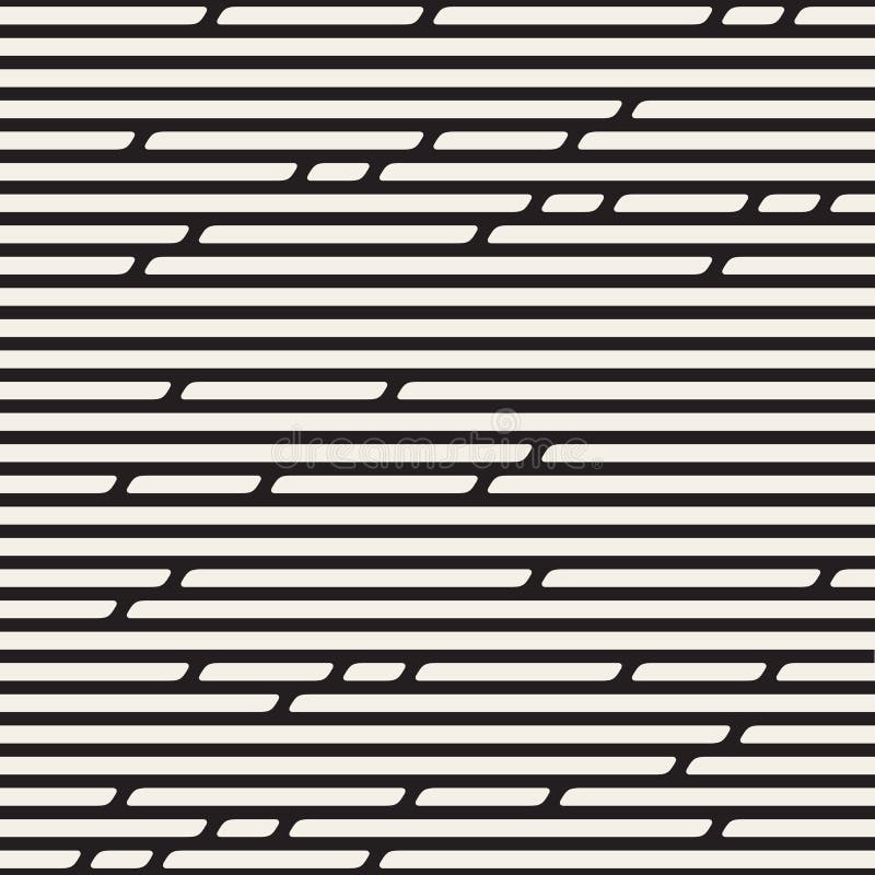 Vector Seamless Black and White Irregular Rounded Dash Lines Pattern ...