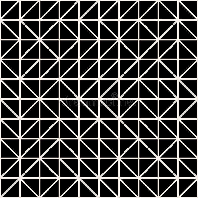 Vector Seamless Black and White Irregular Triangle Grid Geometric ...