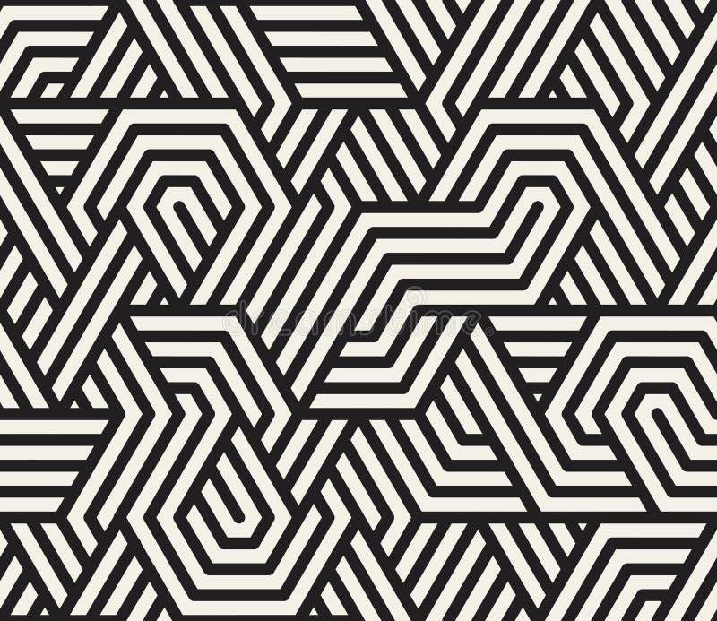 Vector Seamless Black and White Irregular Triangle Lines Geometric ...