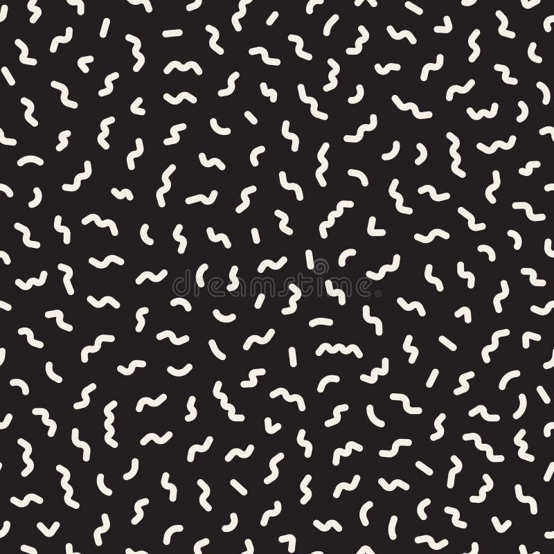 Vector Seamless Black and White Jumble Shapes Pattern Stock Vector ...