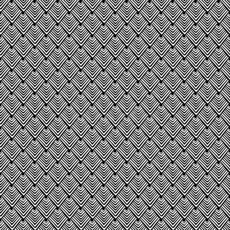 Vector Seamless Black and White Lines Pattern. Abstract Geometric ...