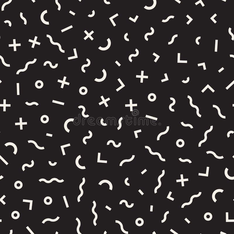 Retro Vintage 80s or 90s Fashion Style. Memphis Seamless Pattern ...