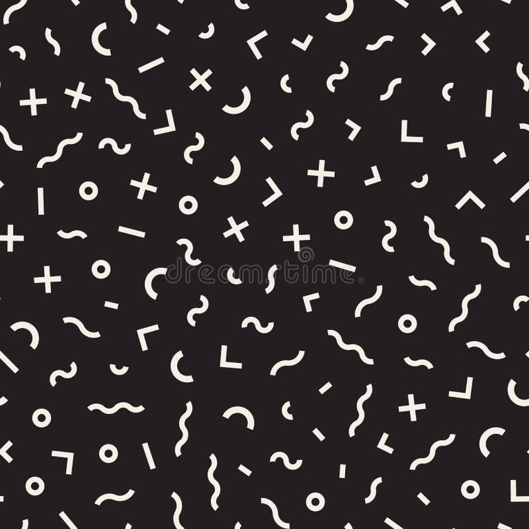 Black White Memphis Pattern Stock Illustrations – 23,152 Black White ...