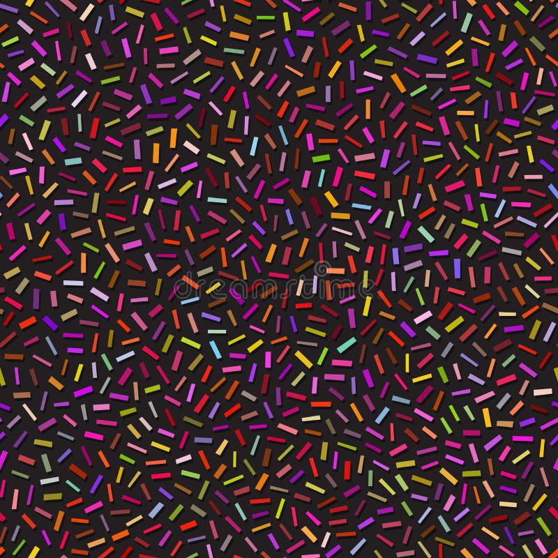 Vector Seamless Black and White Multicolor Confetti Scattered Pattern ...