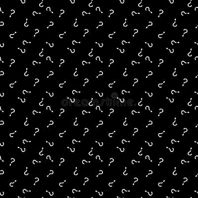 Vector Seamless Black and White People Question Mark Background Stock ...