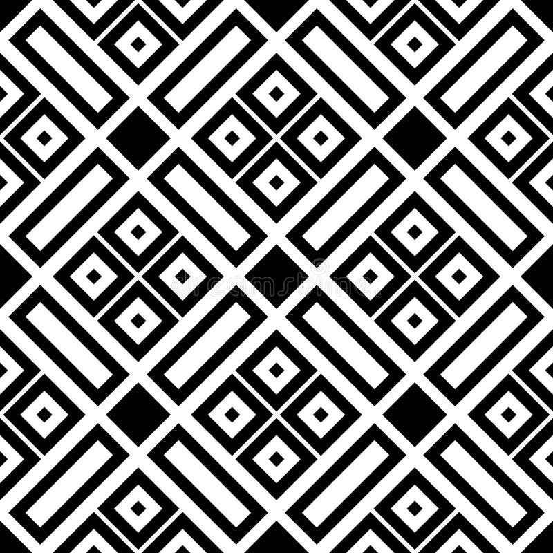 Vector Seamless Black & White Retro Pattern Design Stock Vector ...