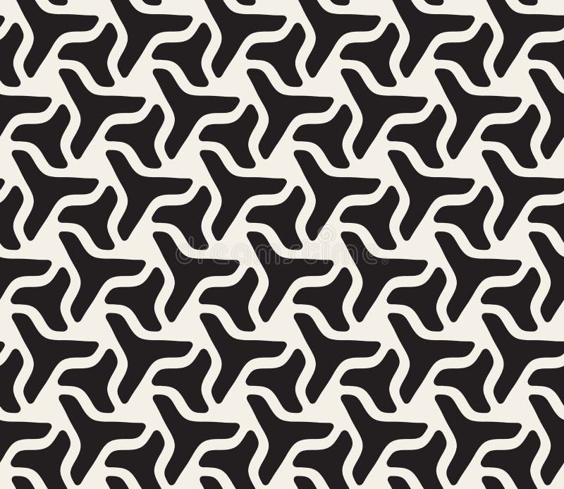 Vector Seamless Black and White Rounded Triangle Shapes Pattern Stock ...