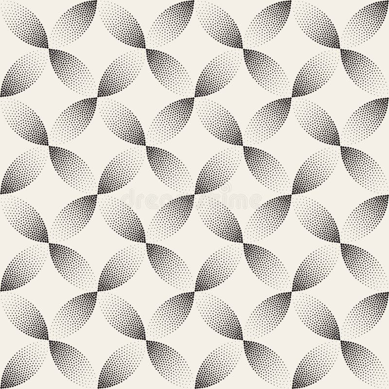 Vector Seamless Black and White Stippling Arc Circle Shapes Gradient ...