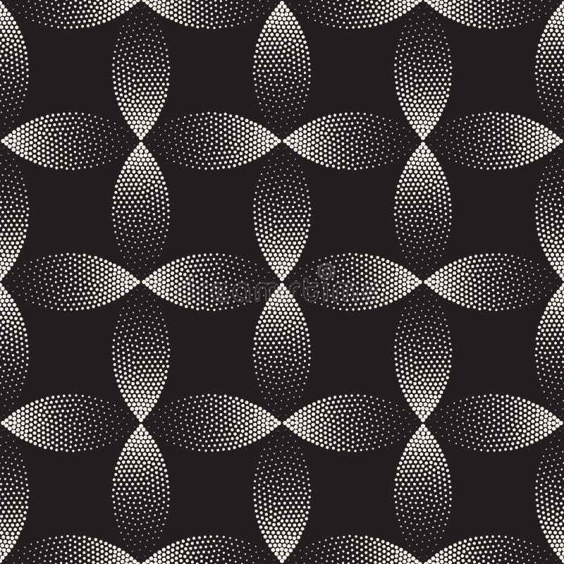Vector Seamless Black and White Stippling Arc Circle Shapes Gradient ...