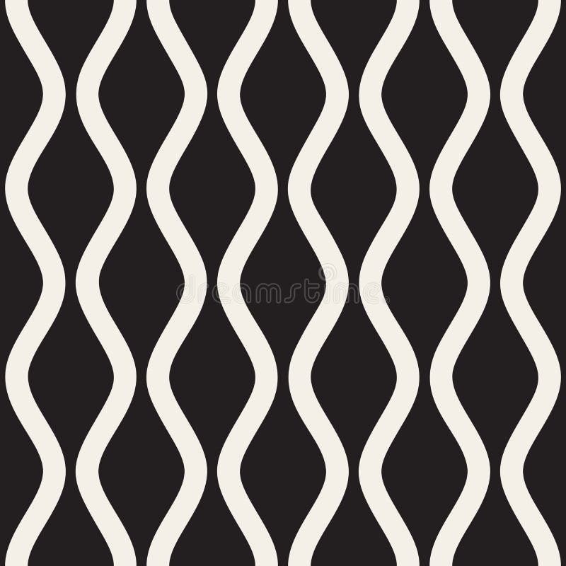 Vector Seamless Black and White Vertical Wavy Stripes Pattern Stock ... Vector Seamless Black and White Vertical Wavy Stripes Pattern Stock ...