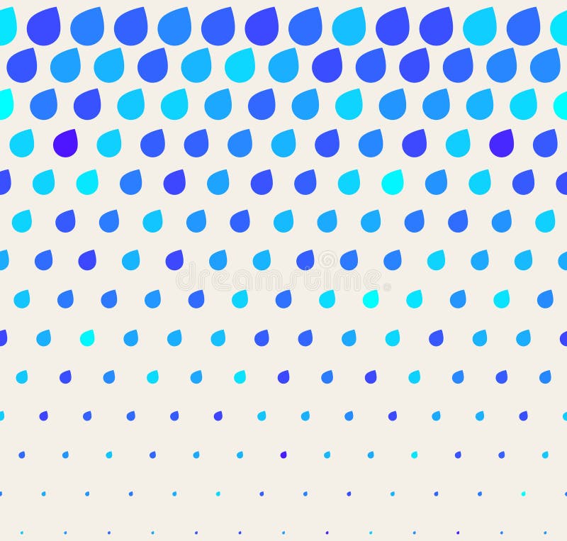 Vector Seamless Blue Rain Drops Shape Pattern Stock Vector ...