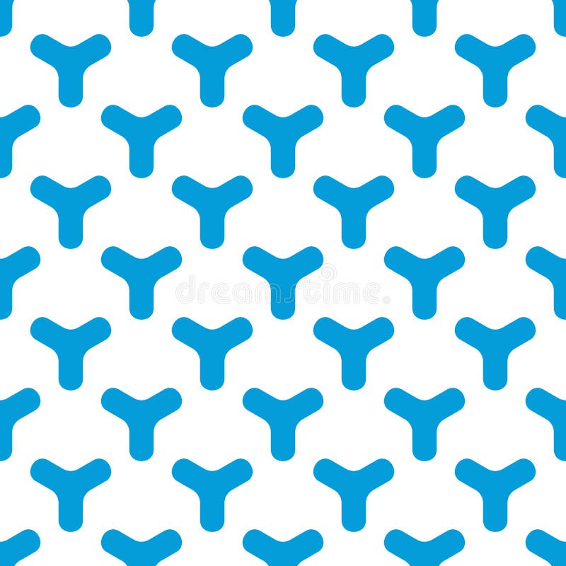 Vector Seamless Blue Rounded Trinity Triangle Shape Pattern Abstract ...