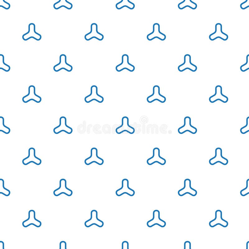 Vector Seamless Blue Rounded Trinity Triangle Shape Pattern Abstract ...