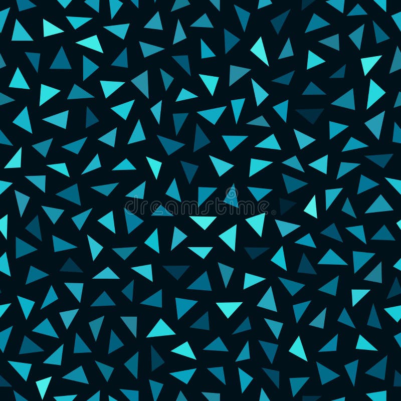 Vector Seamless Blue Shades Jumble Triangles Pattern Stock Vector ...