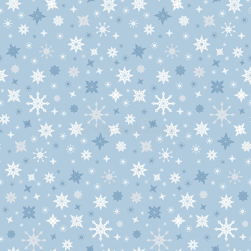 Vector Winter Seamless Snowflake Background Stock Vector - Illustration ...