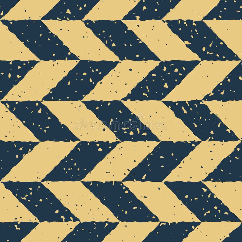 Vector Seamless Blue Yellow Color Hand Drawn Checker Distorted ...