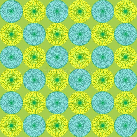 Vector Seamless Blue Yellow Color Irregular Rounded Arc Lines Geometric ...