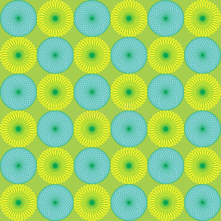 Vector Seamless Blue Yellow Color Irregular Rounded Arc Lines Geometric ...