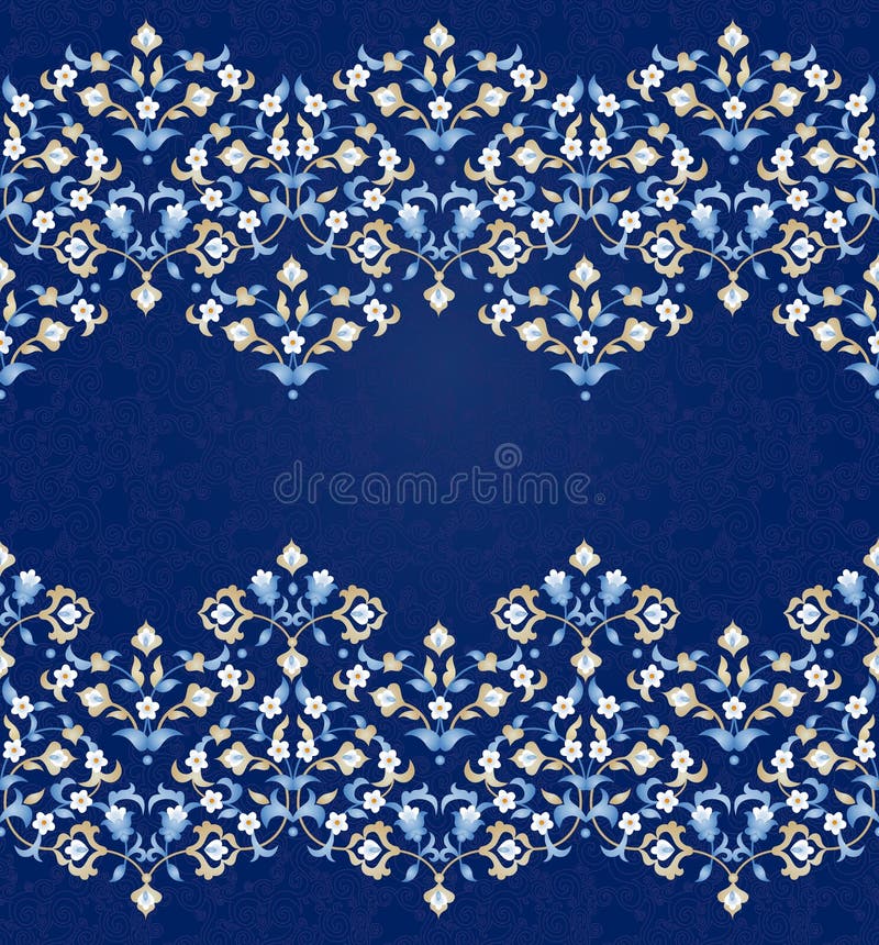 Vector Ornate Seamless Border in Eastern Style. Stock Vector ...