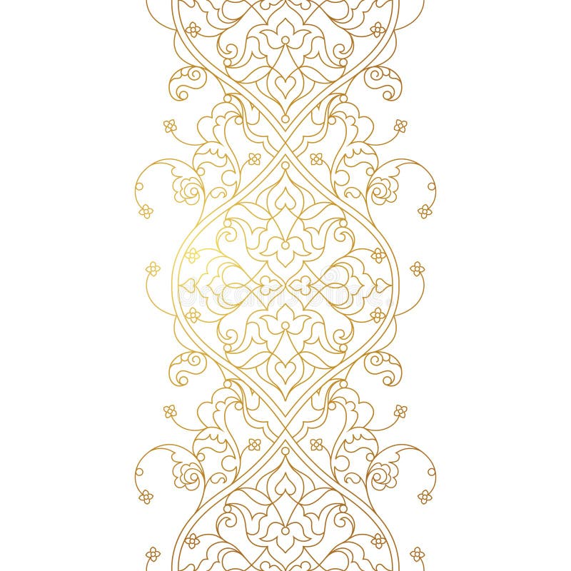 Vector Seamless Border In Eastern Style Stock Vector Illustration Of