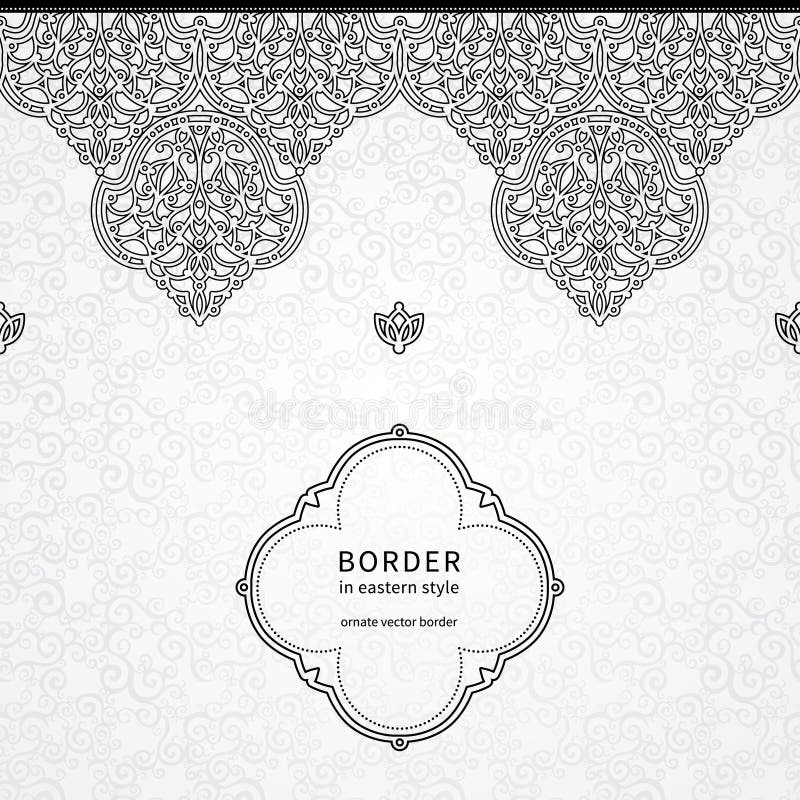 Vector Seamless Border in Eastern Style. Stock Vector - Illustration of ...