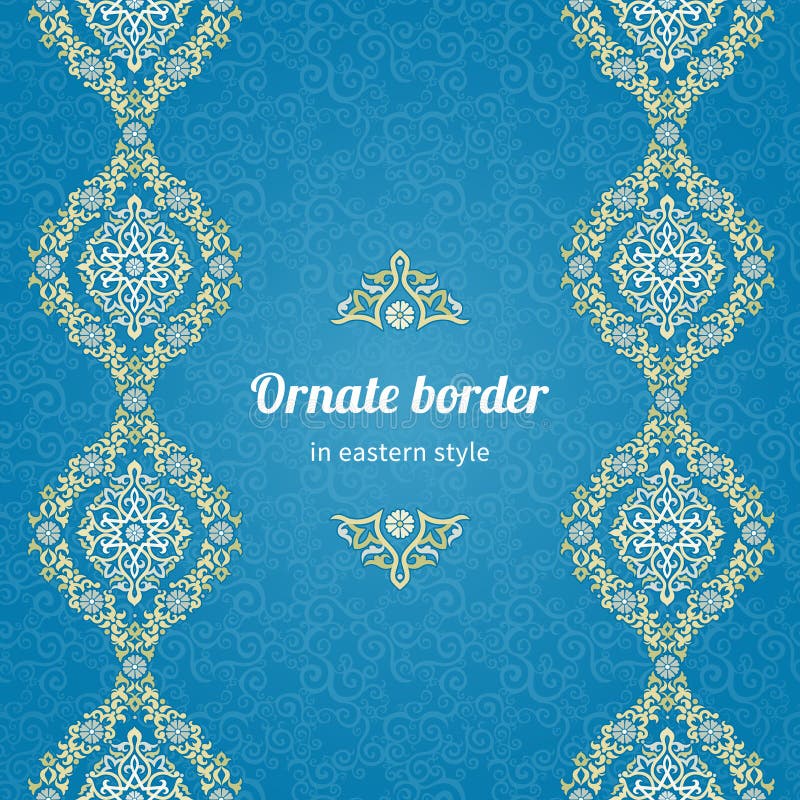 Vector Seamless Border in Eastern Style. Stock Vector - Illustration of ...