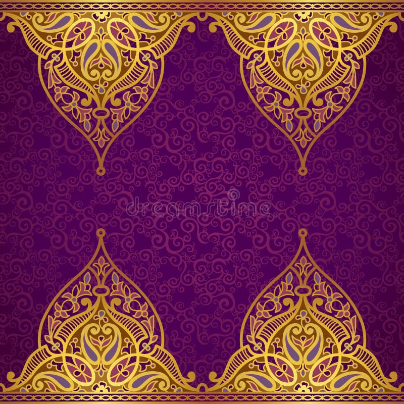 Vector Seamless Border in Eastern Style. Stock Vector - Illustration of ...