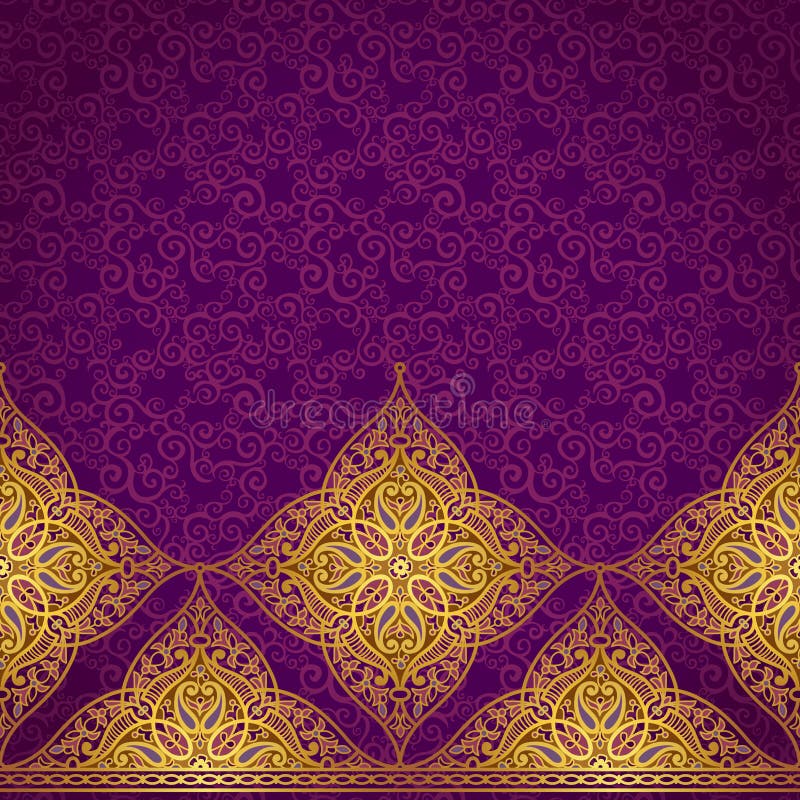 Vector Seamless Border In Eastern Style Stock Vector Illustration Of