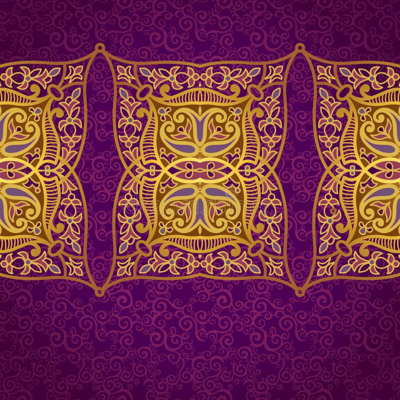 Vector Seamless Border In Eastern Style Stock Vector Illustration Of