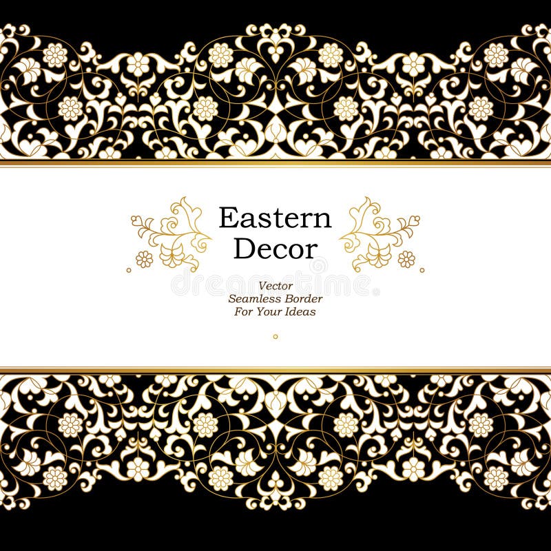 Vector Seamless Border in Eastern Style. Stock Illustration ...