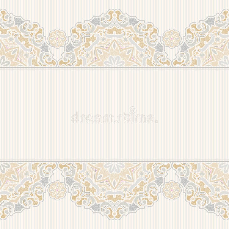 Vector Ornate Seamless Border in Eastern Style. Stock Vector ...