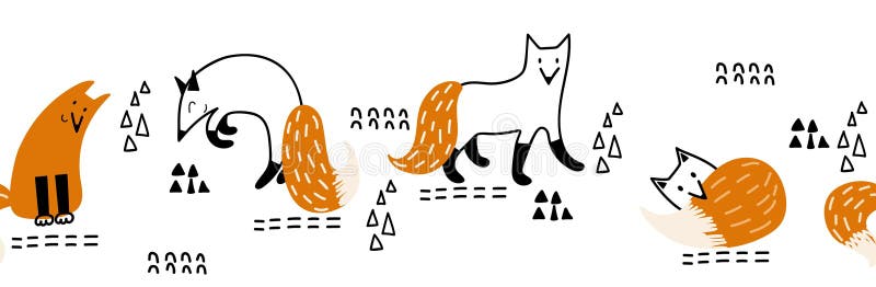 Vector seamless border. stock vector. Illustration of decoration ...