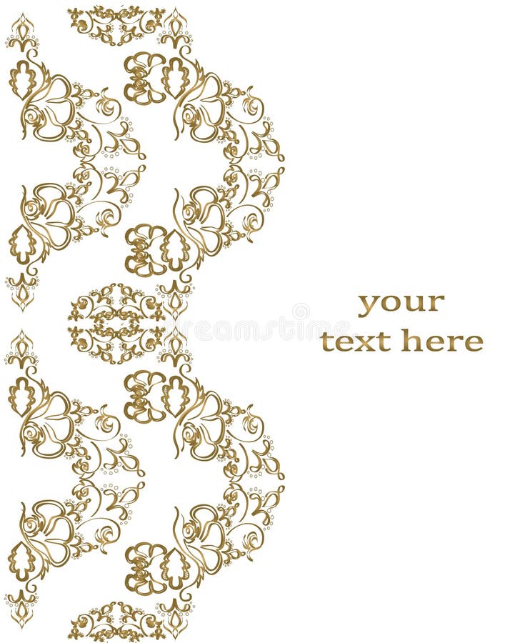 Vector Border in Victorian Style. Stock Illustration - Illustration of ...