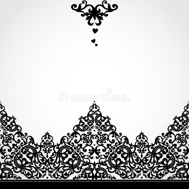 Vector Seamless Border in Victorian Style. Stock Illustration ...