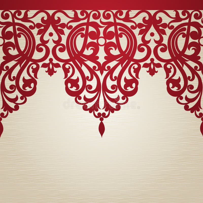 Vector Seamless Border in Victorian Style. Stock Illustration ...