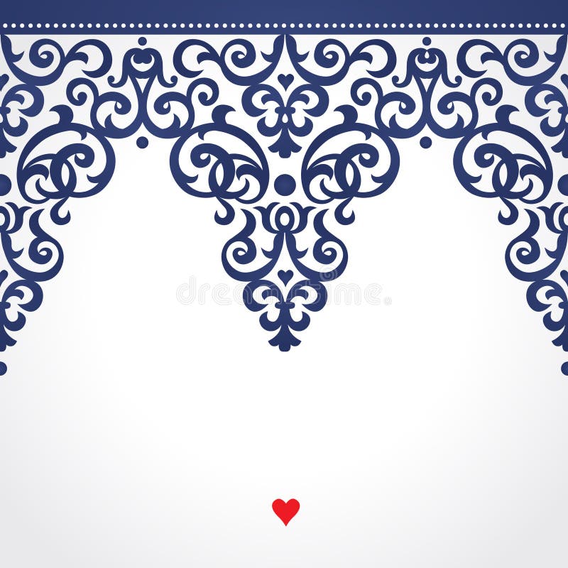 Vector Seamless Border in Victorian Style. Stock Vector - Illustration ...