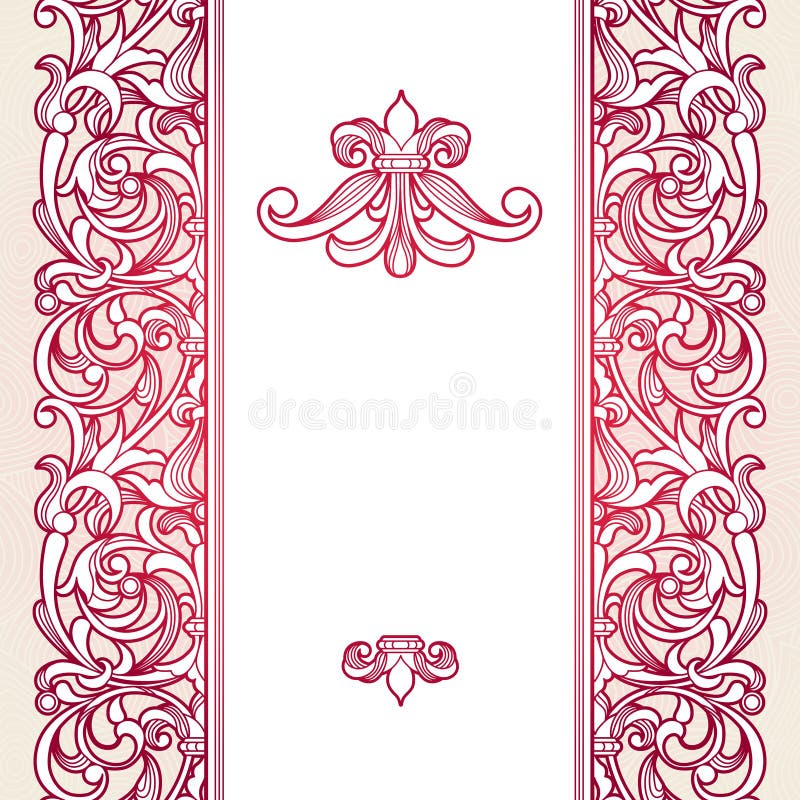 Red Swirl Border Clip Art