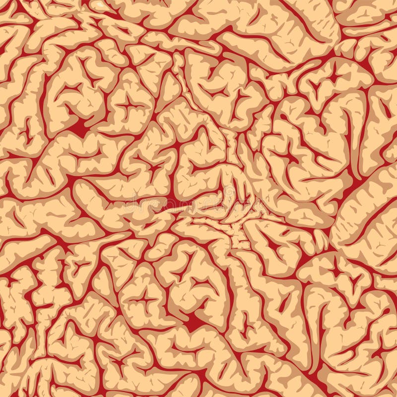 Vector Background with Brains. Seamless Pattern Stock Vector ...