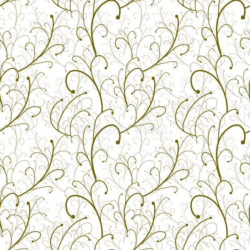 Vector. Seamless Branch Pattern Stock Vector - Illustration of flora ...