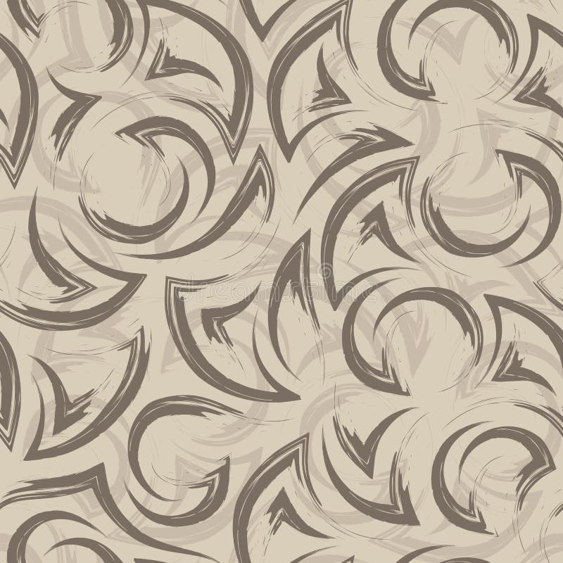 Vector Seamless Brown Texture of Corners and Circles in Coffee Color ...