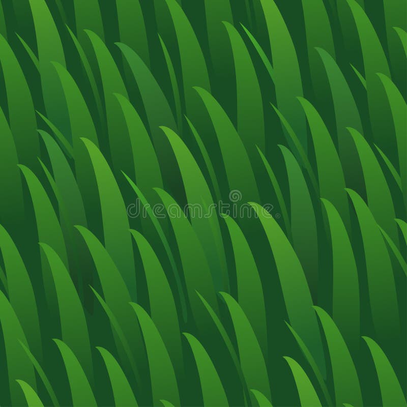 Vector Seamless Cartoon Grass Green Stock Vector - Illustration of ...