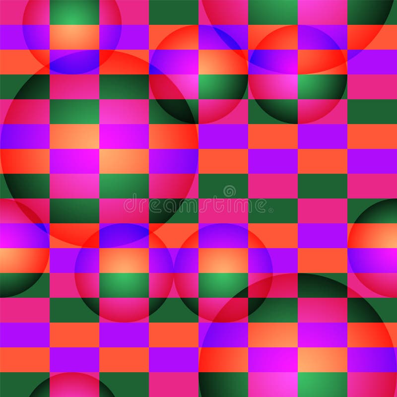 Vector Seamless Chess Pattern with Colorful Squares and Gradient ...