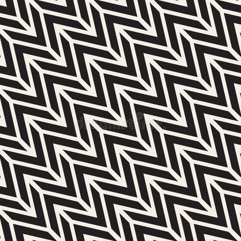 Vector Seamless Chevron ZigZag Diagonal Lines Geometric Pattern Stock ...