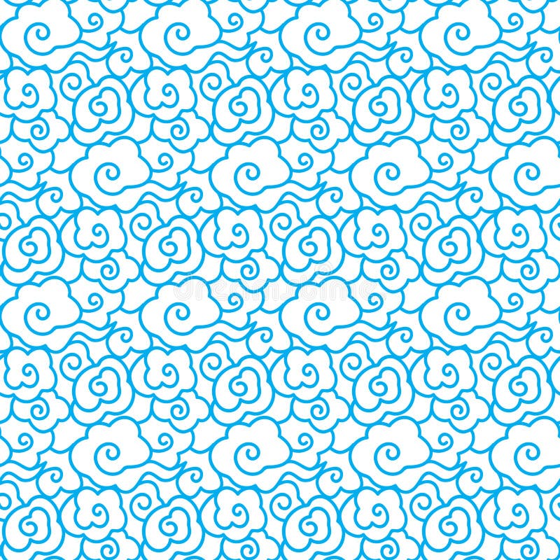 Chinese Cloud Tile Pattern Stock Illustrations – 487 Chinese Cloud Tile ...