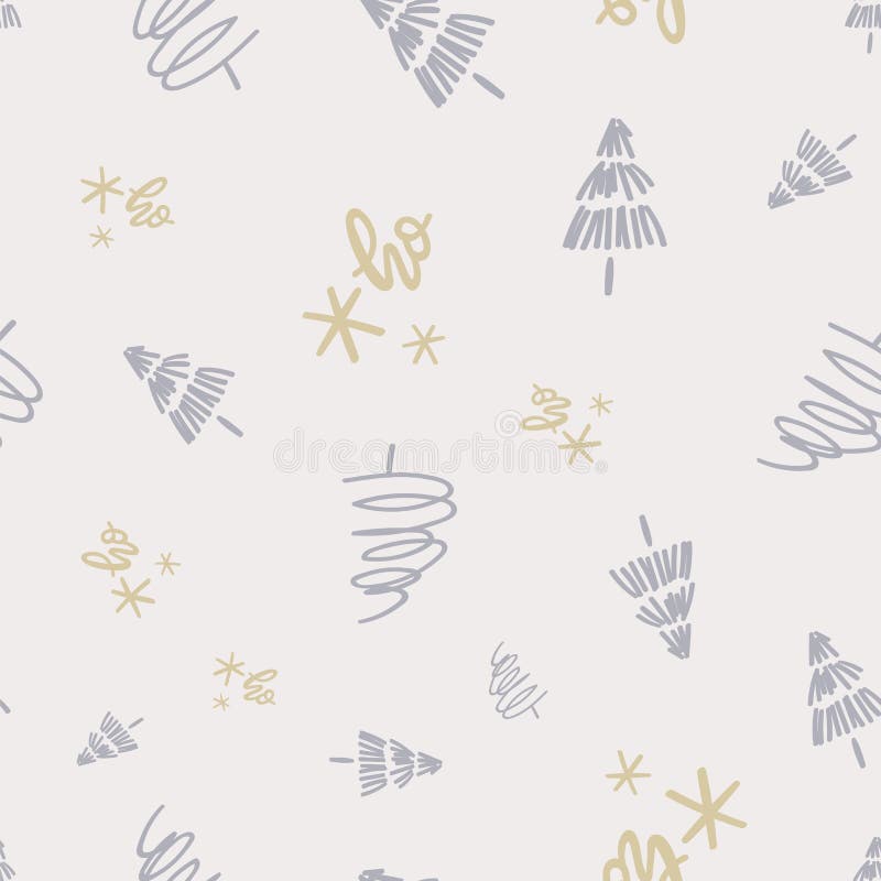 Vector Seamless Christmas Trees Festive Repeat Pattern Stock ...