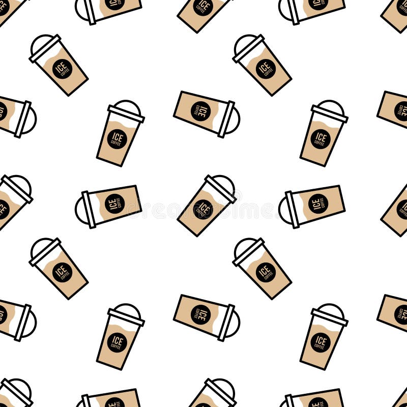 Vector Seamless Coffee Cup Pattern - Separate Layers for Easy Editing ...