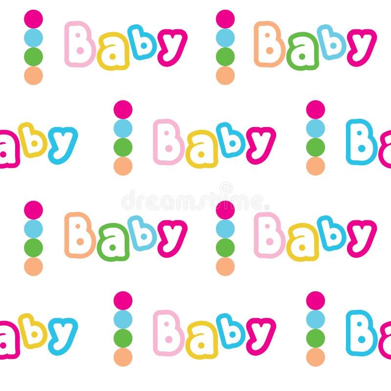 Vector Seamless Color Pattern for Baby Stock Illustration ...