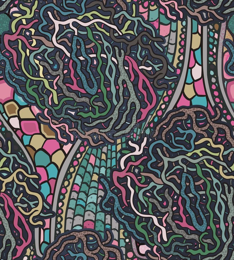 Vector Seamless Colorful Abstract Organic Pattern. Abstract Background ...