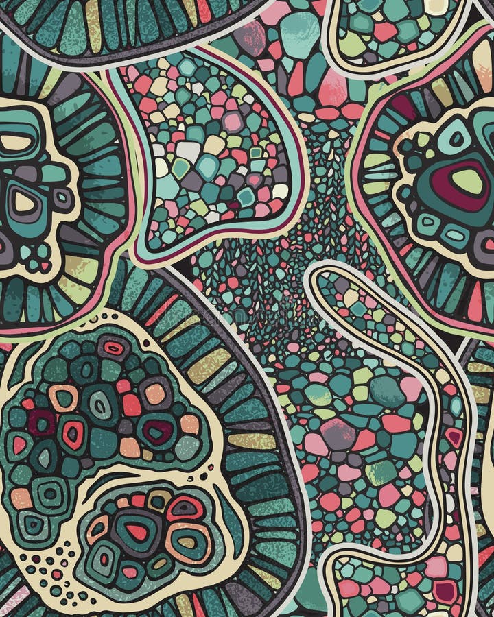 Vector Seamless Colorful Abstract Organic Pattern. Abstract Background ...